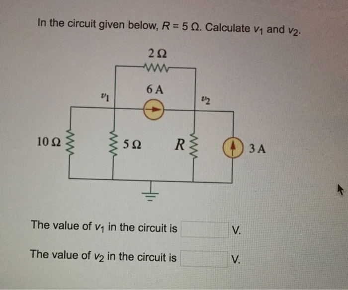 Solved In the circuit given below, R = 5 Ohm. Calculate v_1 | Chegg.com