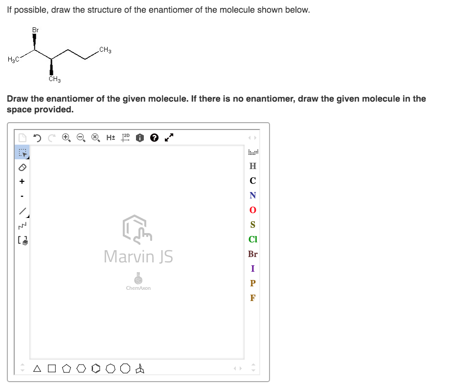 Solved If possible, draw the structure of the enantiomer of | Chegg.com