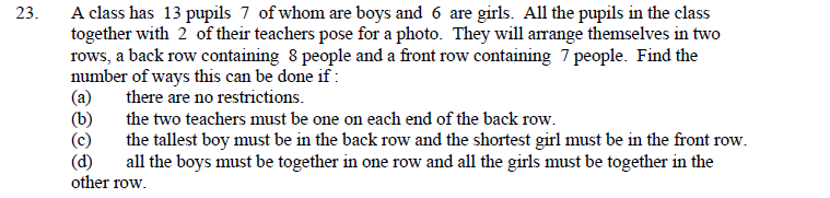 Solved 23. A class has 13 pupils 7 of whom are boys and 6 | Chegg.com