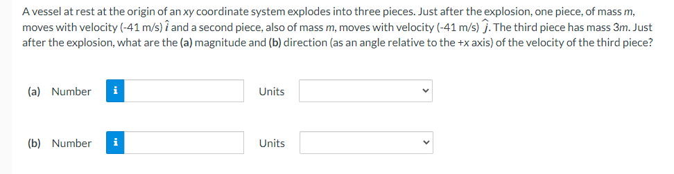 Solved A vessel at rest at the origin of an xy coordinate | Chegg.com