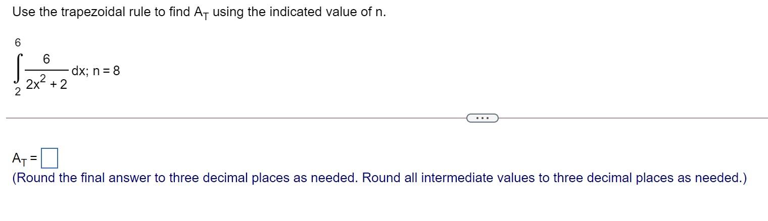 Solved Use the trapezoidal rule to find Ay using the | Chegg.com