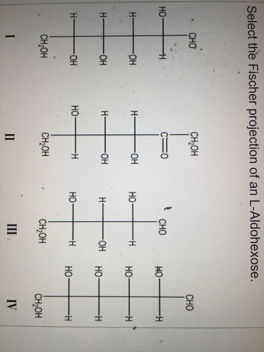 Solved Select the Fischer projection of an L-Aldohexose. | Chegg.com