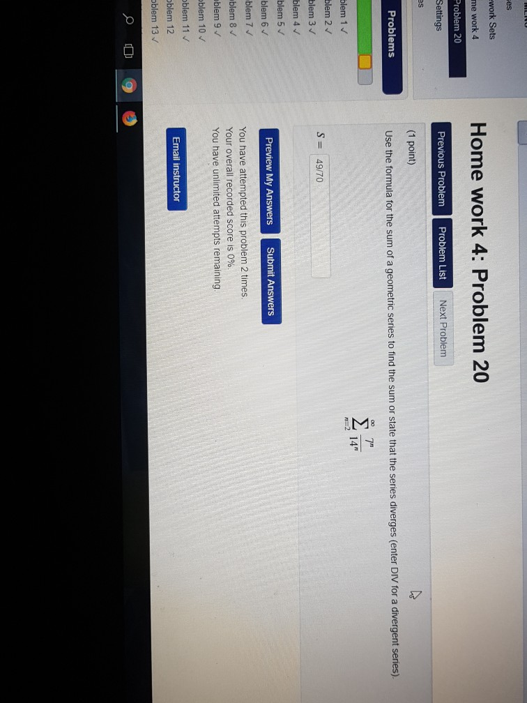 Solved es work Sets me work 4 roblem 20 Home work 4: Problem | Chegg.com