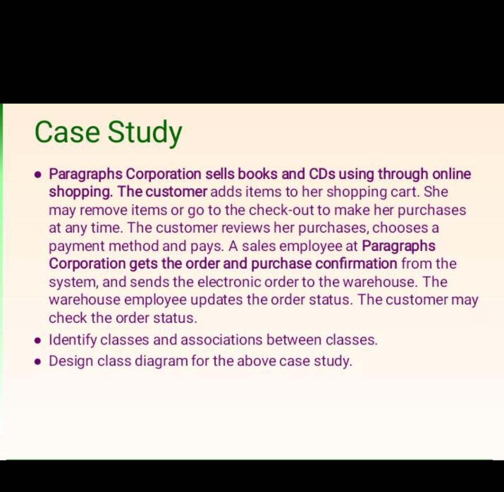 Solved - Paragraphs Corporation sells books and CDs using | Chegg.com