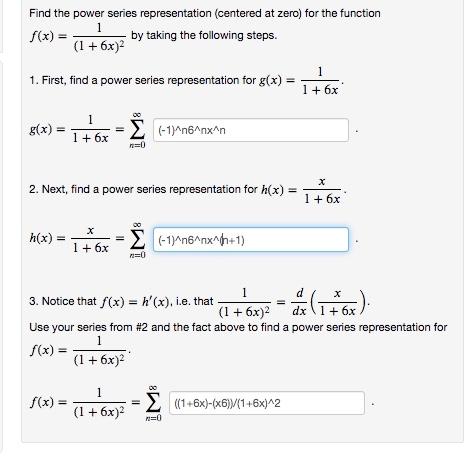 Solved Find the power series representation (centered at | Chegg.com