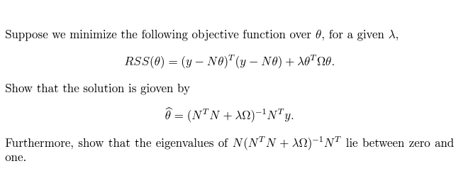 Solved Suppose we minimize the following objective function | Chegg.com