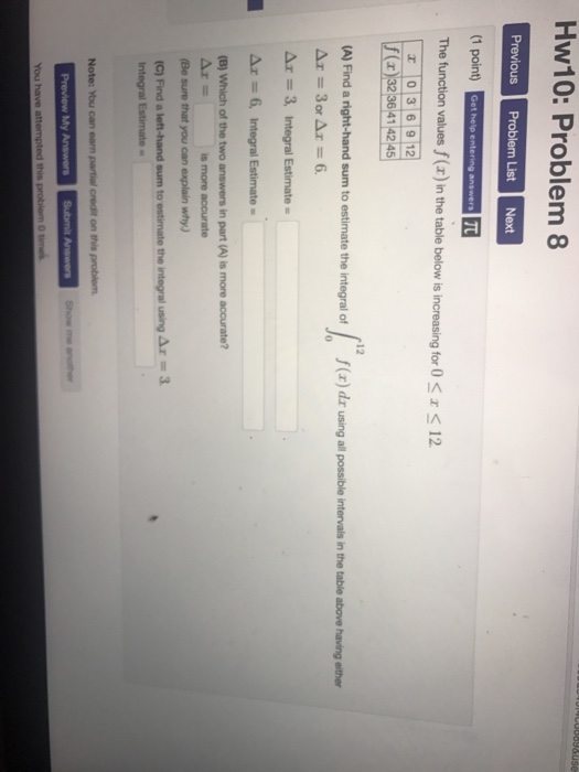Solved The function values f (x) In the table below is | Chegg.com