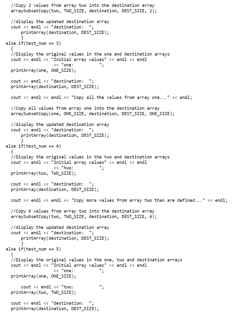 Solved Subset Array Copy Overview For this daily, write a | Chegg.com