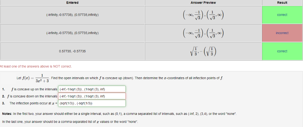 Solved Let f(x)=1/3x^2+3. Find the open intervals on which f | Chegg.com