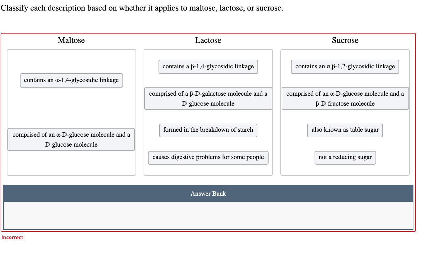 Solved Classify each description based on whether it applies | Chegg.com