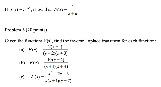 Solved Problem 4 (10 points) Use the time-shifting theorem | Chegg.com