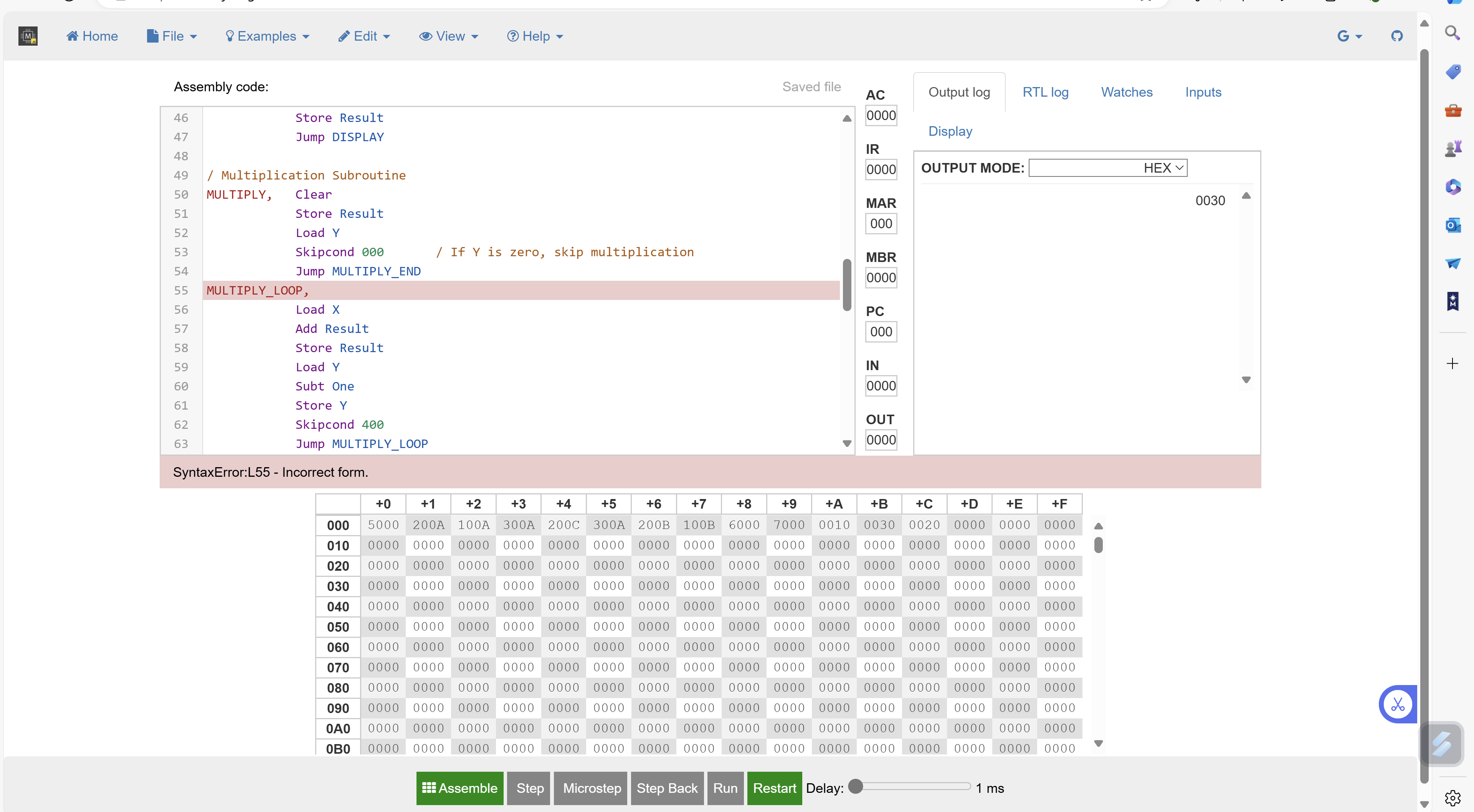 Solved Create a simple integer calculator using the MARIE | Chegg.com