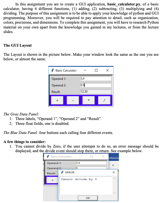 In this assignment you are to create a GUI | Chegg.com
