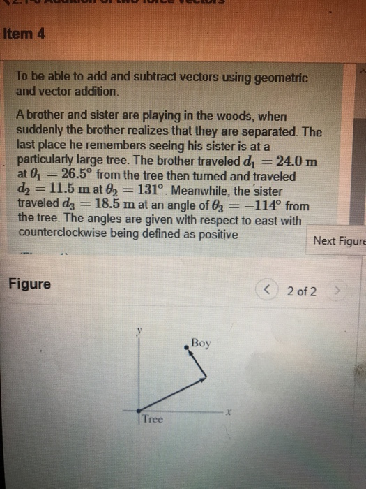 Solved Item 4 To be able to add and subtract vectors using | Chegg.com
