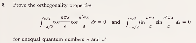 Solved 8. Prove the orthogonality properties | Chegg.com