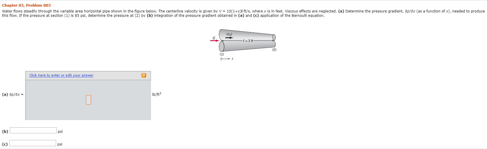 Solved Chapter 03, Problem 003 Water flows steadily through | Chegg.com