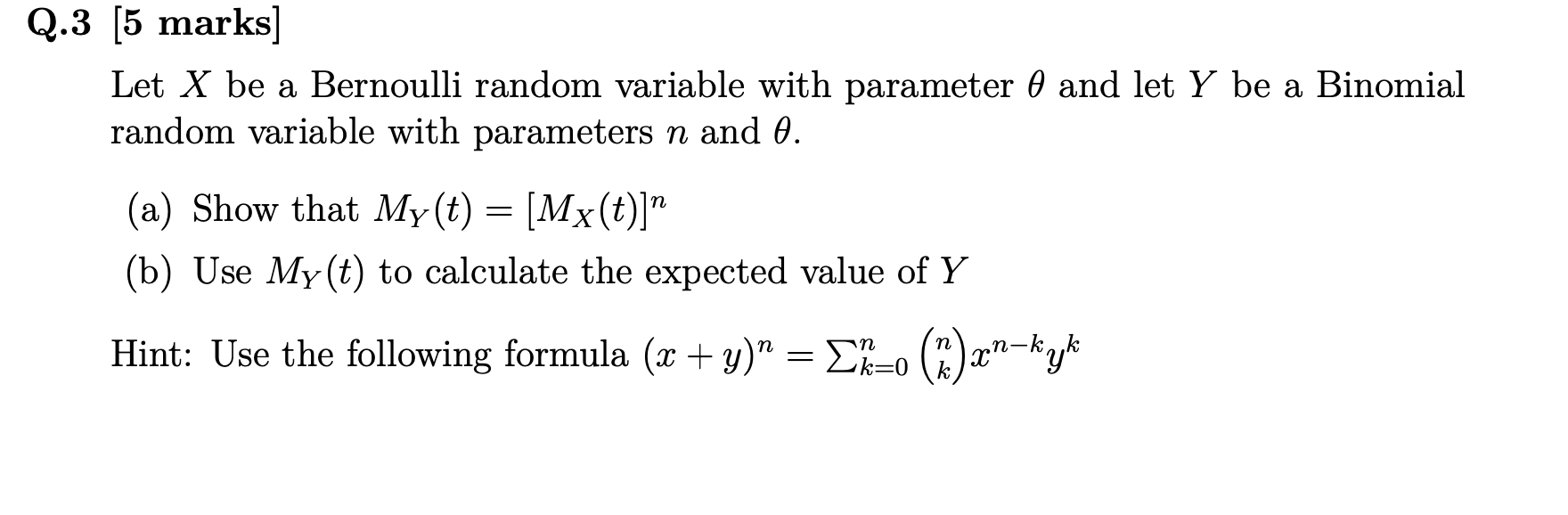 Solved Let X Be A Bernoulli Random Variable With Parameter θ