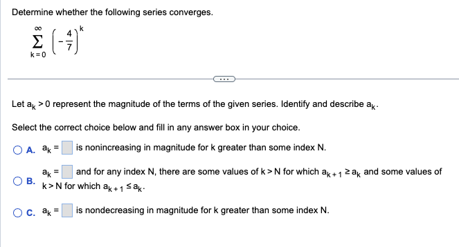 Solved Determine whether the following series | Chegg.com