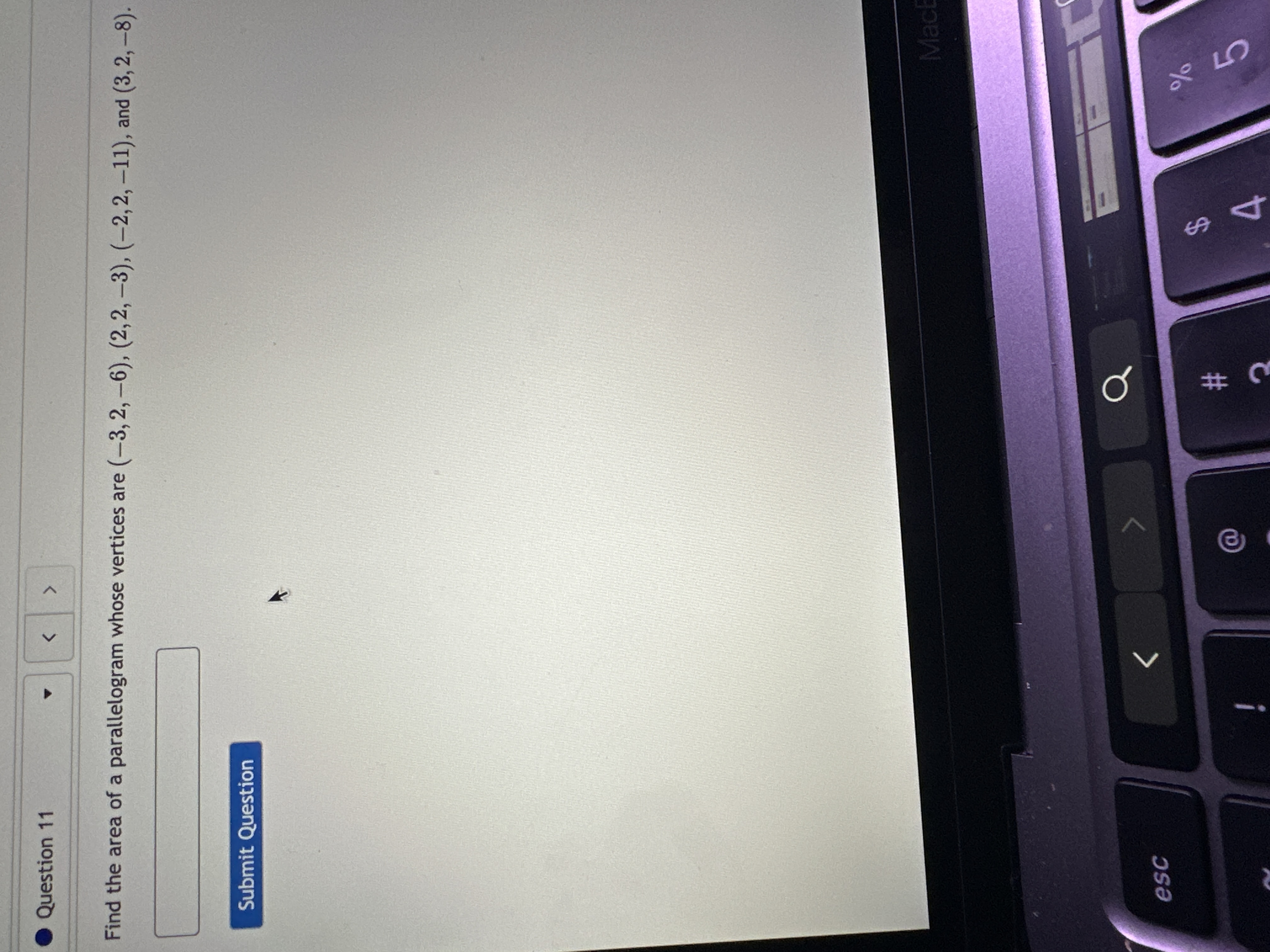 Solved Find The Area Of A Parallelogram Whose Vertices Are