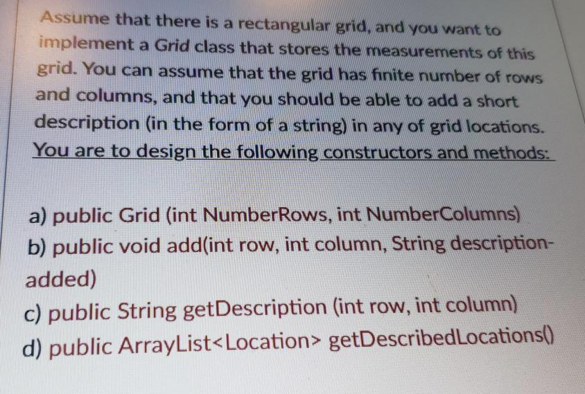 Solved Assume that there is a rectangular grid, and you want | Chegg.com