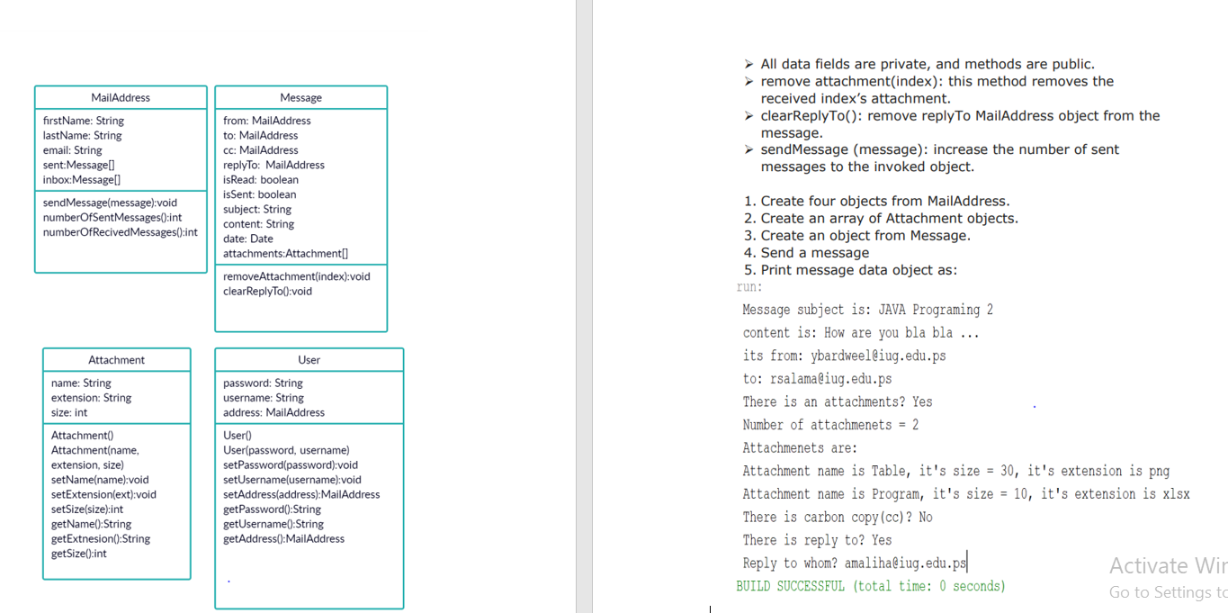 Solved Message MailAddress firstName: String lastName: | Chegg.com