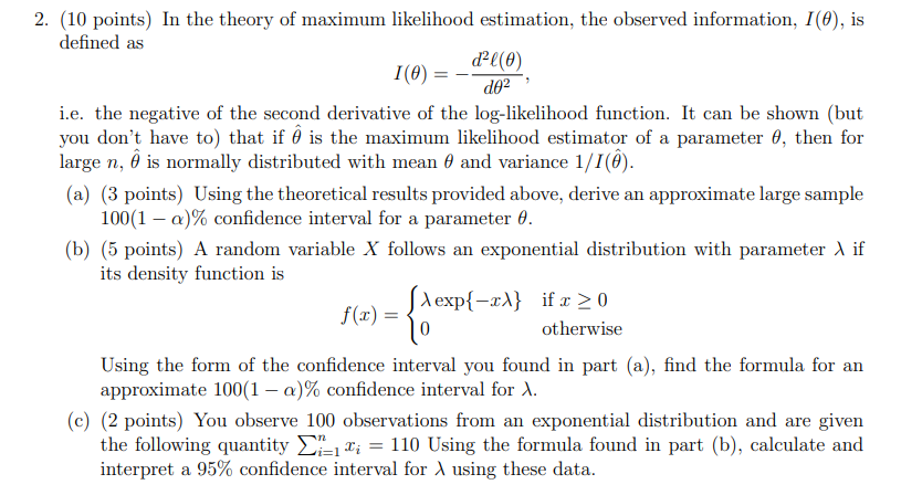 Solved d02 2. (10 points) In the theory of maximum | Chegg.com