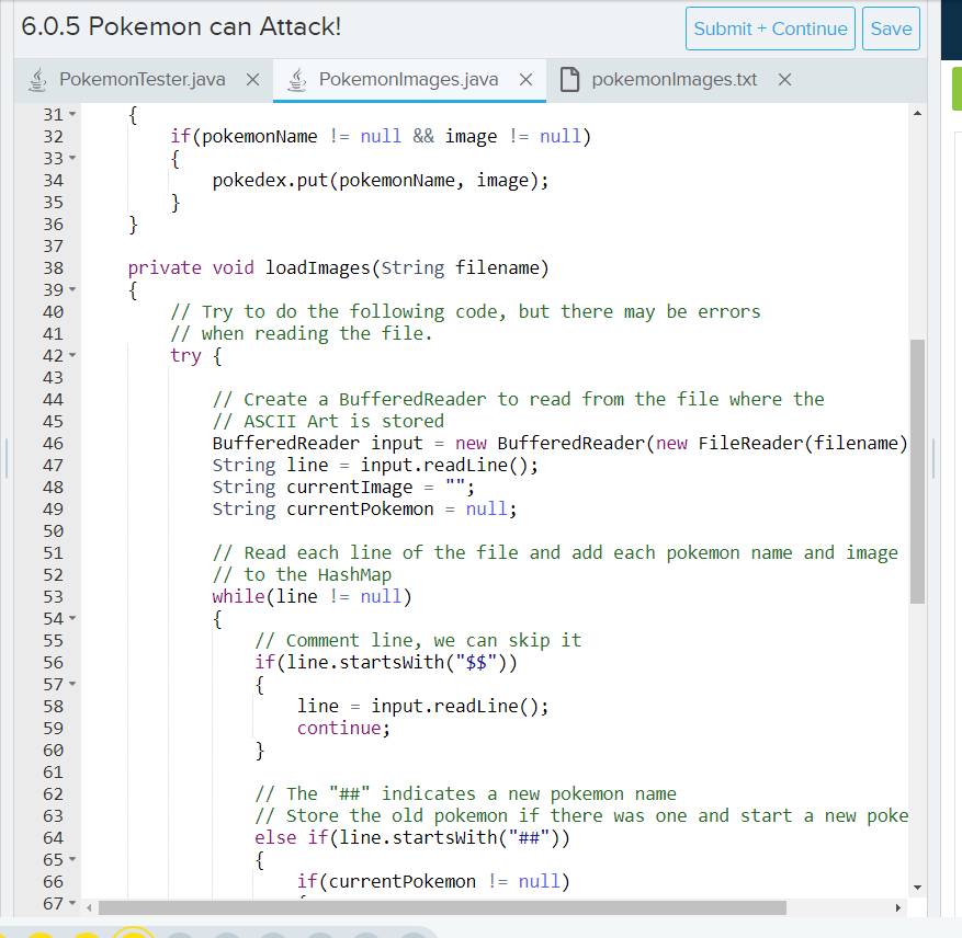 Solved 6.0.5 Pokemon can Attack! Submit + Continue Save \$ | Chegg.com