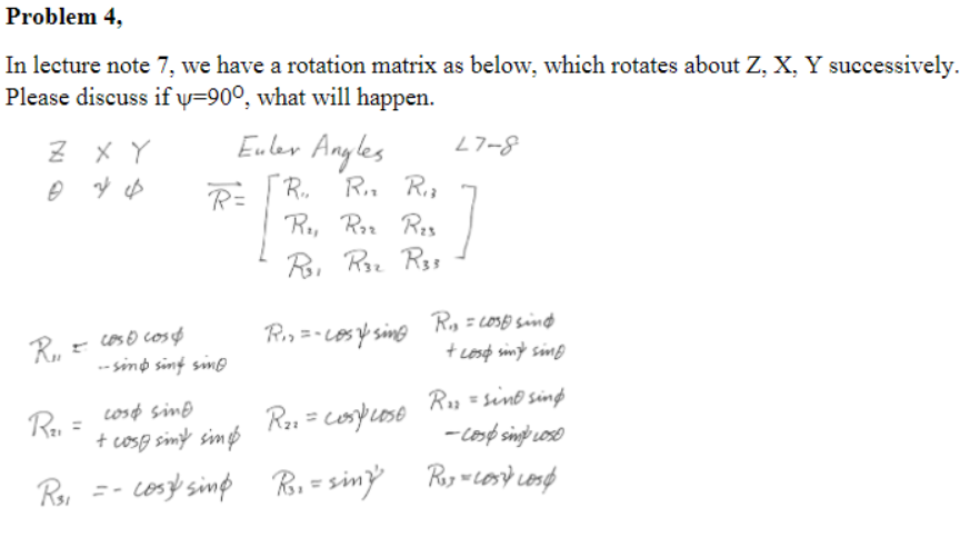 Solved In lecture note 7 , we have a rotation matrix as | Chegg.com