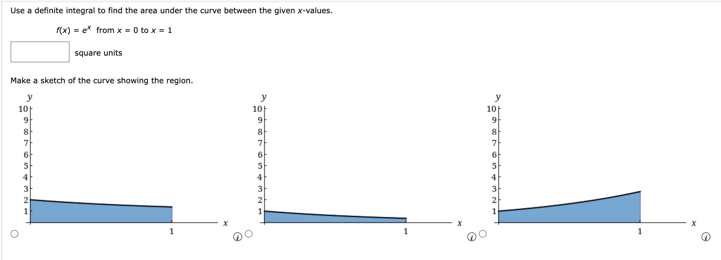 Solved Use a definite integral to find the area under the | Chegg.com