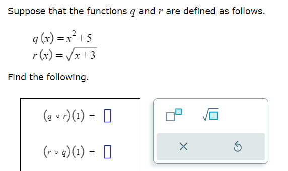 Solved Suppose that the functions q and r are defined as | Chegg.com