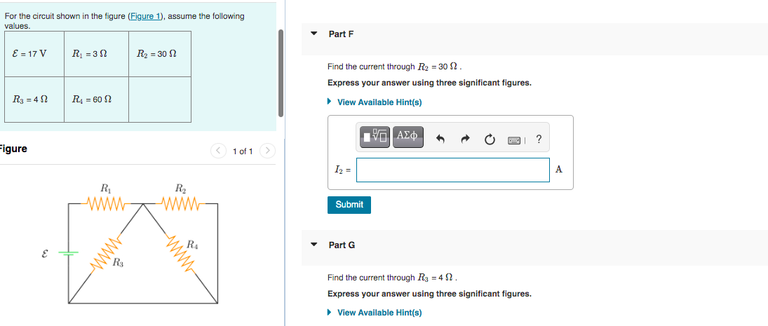 Solved For the circuit shown in the figure (Figure 1), | Chegg.com