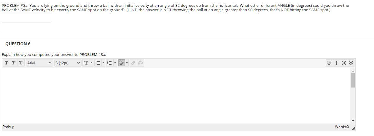 Solved PROBLEM #3a: You are lying on the ground and throw a | Chegg.com