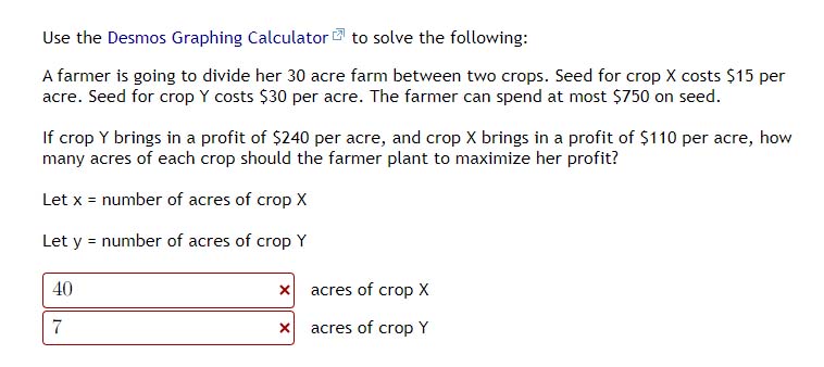 Solved Use the Desmos Graphing Calculator to solve the | Chegg.com
