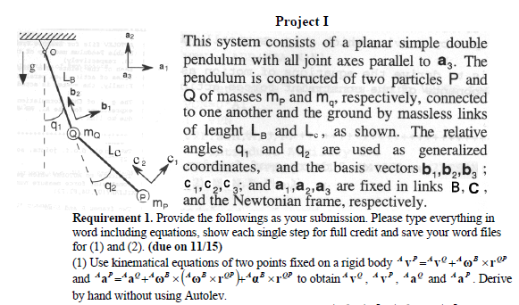 Project IThis system consists of a planar simple | Chegg.com