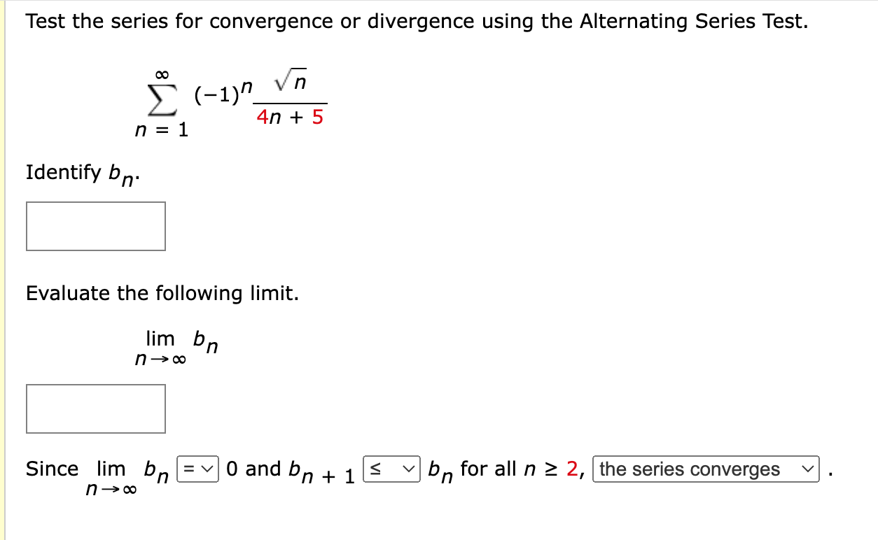 Solved Test the series for convergence or divergence using | Chegg.com
