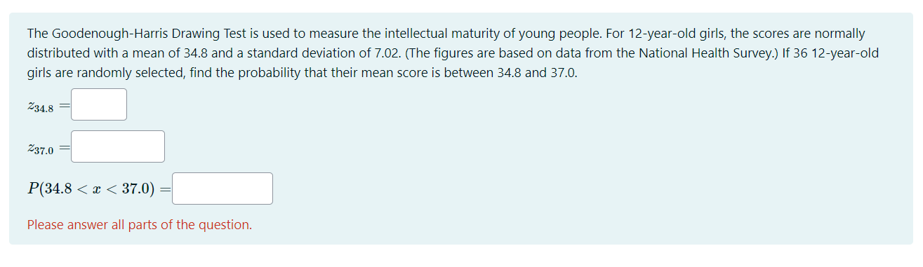 Solved The Goodenough-Harris Drawing Test is used to measure | Chegg.com