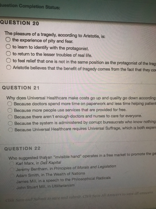 Solved Question Completion Status: QUESTION 20 The pleasure | Chegg.com