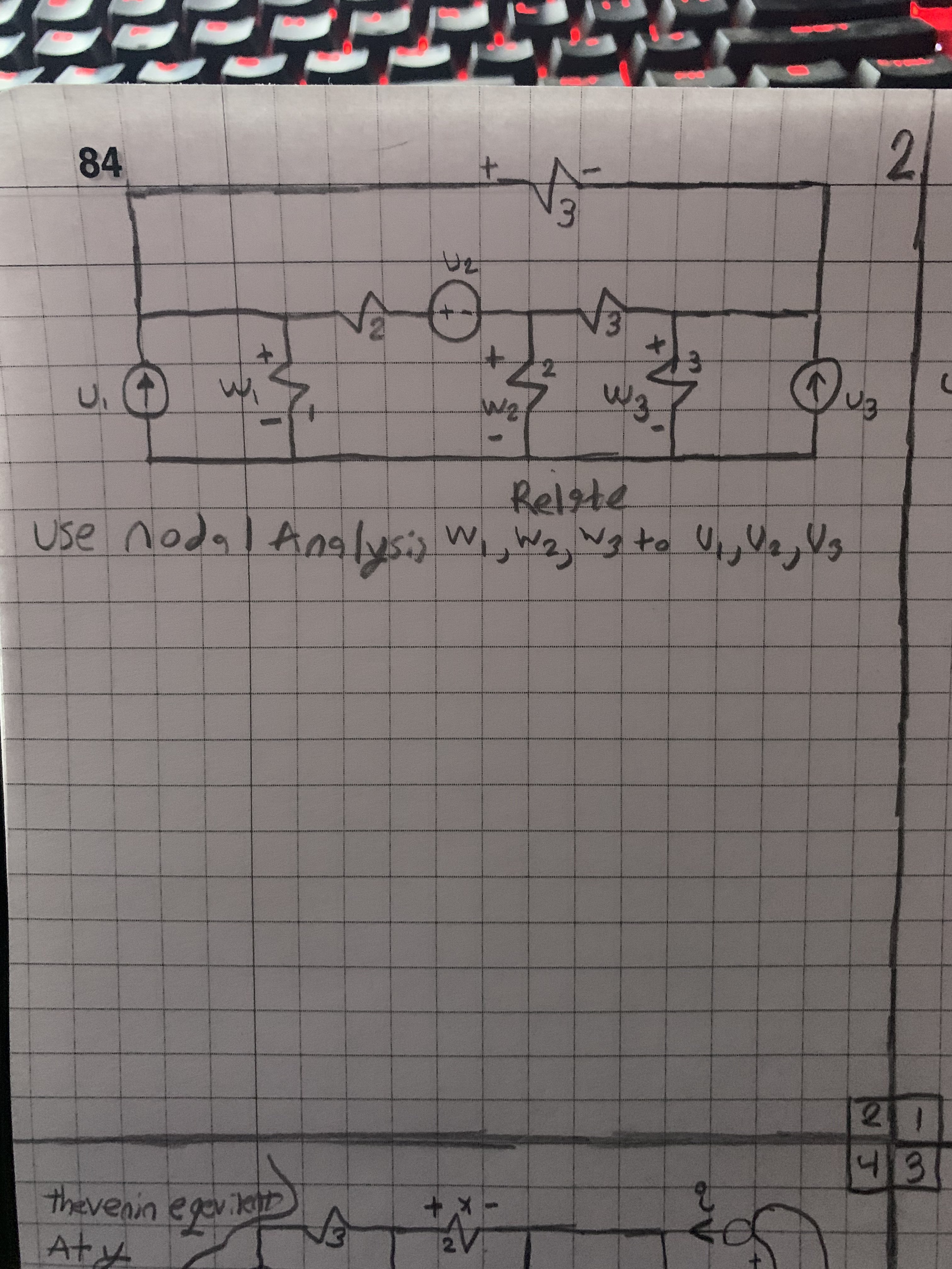 Solved use nodaI Analysis Relate w1,w2,w3 ﻿to u1,u2,u3 | Chegg.com