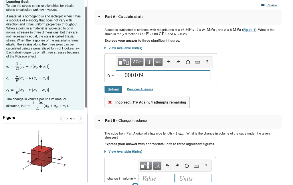 Solved Review Part A - Calculate strain Learning Goal: To | Chegg.com
