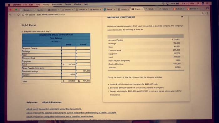 Solved ← CONot Secure Requirea inToRTmation PA2-2 Part 4 | Chegg.com