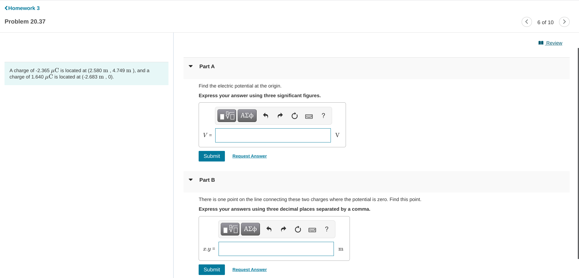Solved Homework 3 Problem 20.37 6 of 10 | Review Part A A | Chegg.com