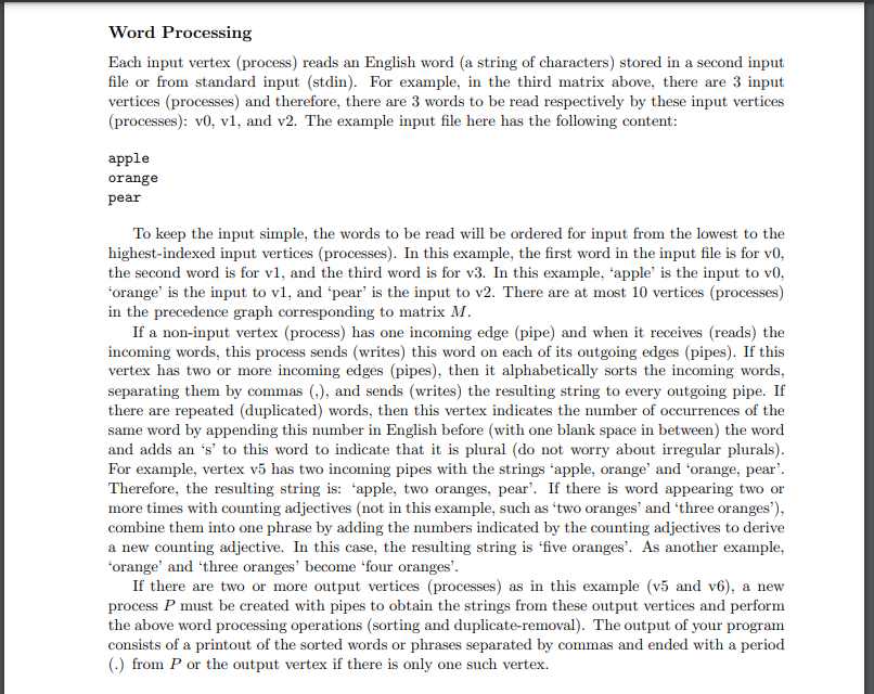 Solved Adjacency Matrix for Representing Process Precedence | Chegg.com