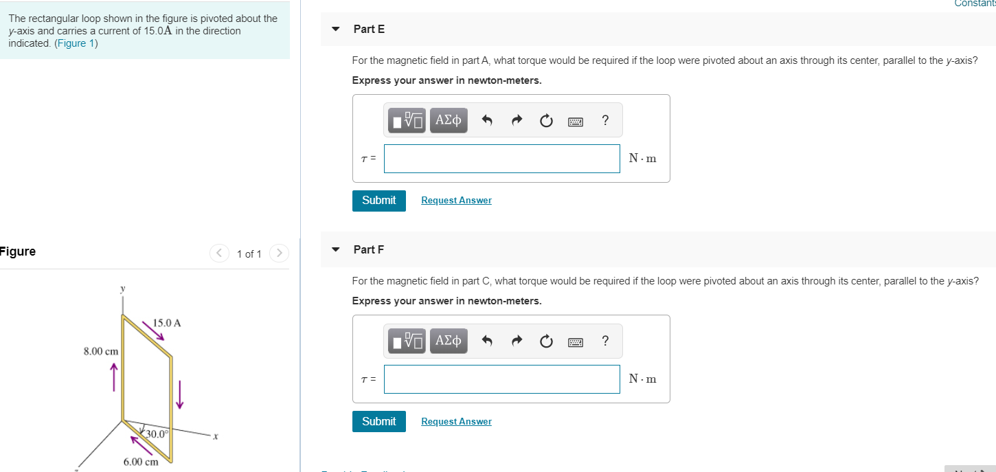 Solved The rectangular loop shown in the figure is pivoted | Chegg.com