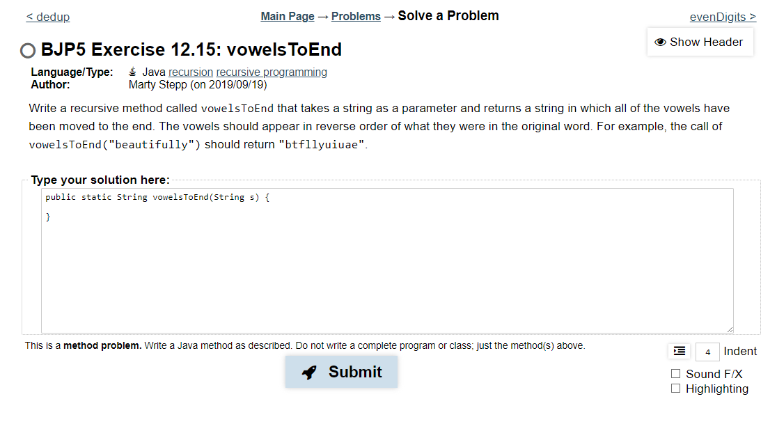 Solved Author: Marty Stepp (on 2019/09/19) Write a | Chegg.com