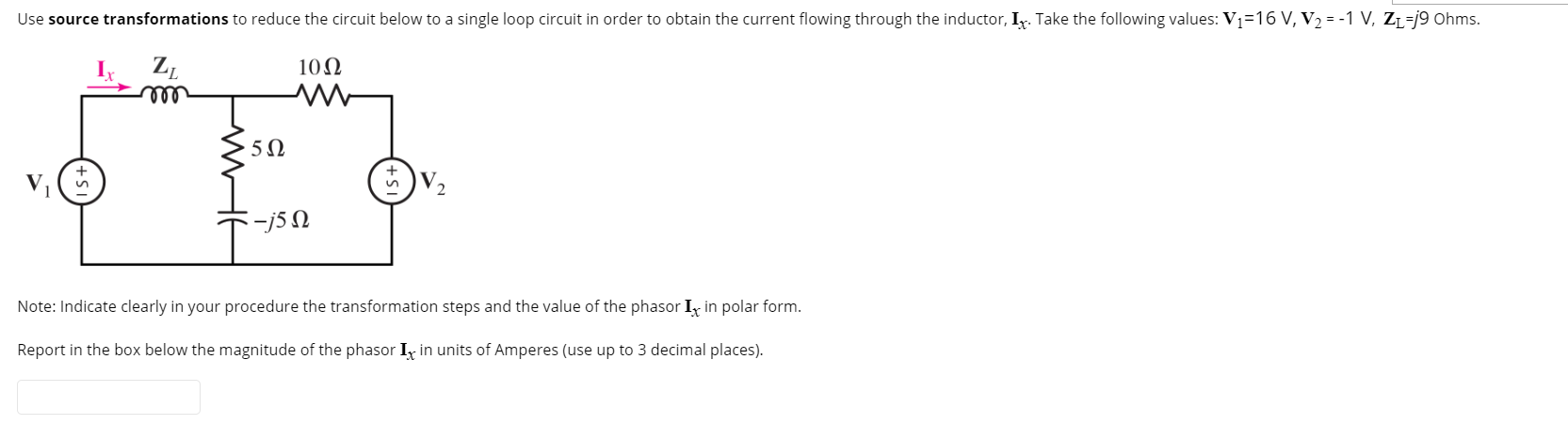 Solved Use source transformations to reduce the circuit | Chegg.com