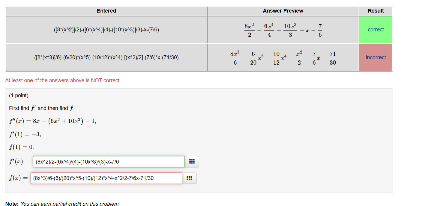 Solved My first answer is correct, the second answer is | Chegg.com