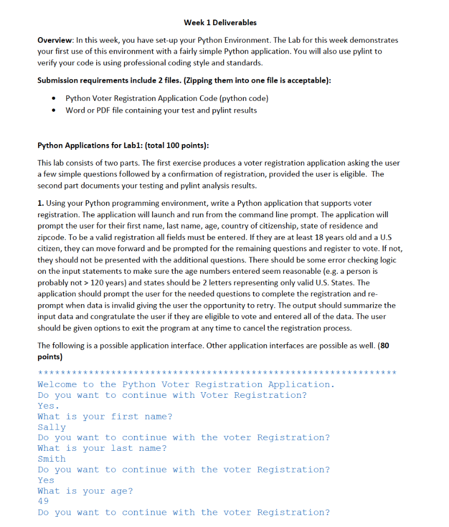 Solved Week 1 Deliverables Overview: In this week, you have | Chegg.com