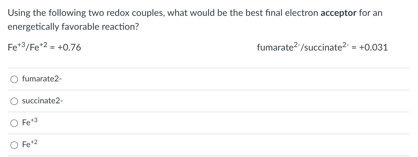Solved You are given information about the following redox | Chegg.com