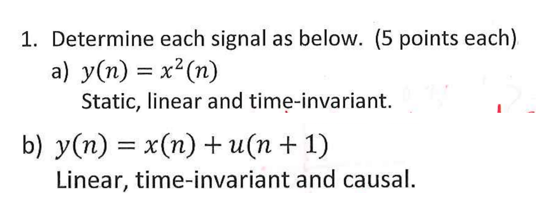 Solved 1. Determine each signal as below. (5 points each) a) | Chegg.com