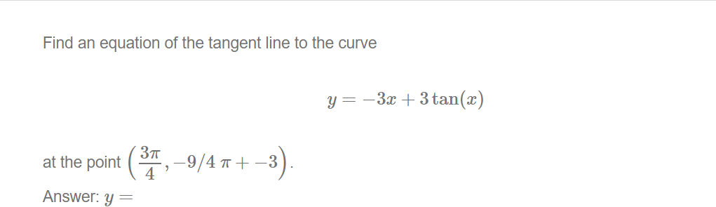 Solved Find an equation of the tangent line to the curve | Chegg.com